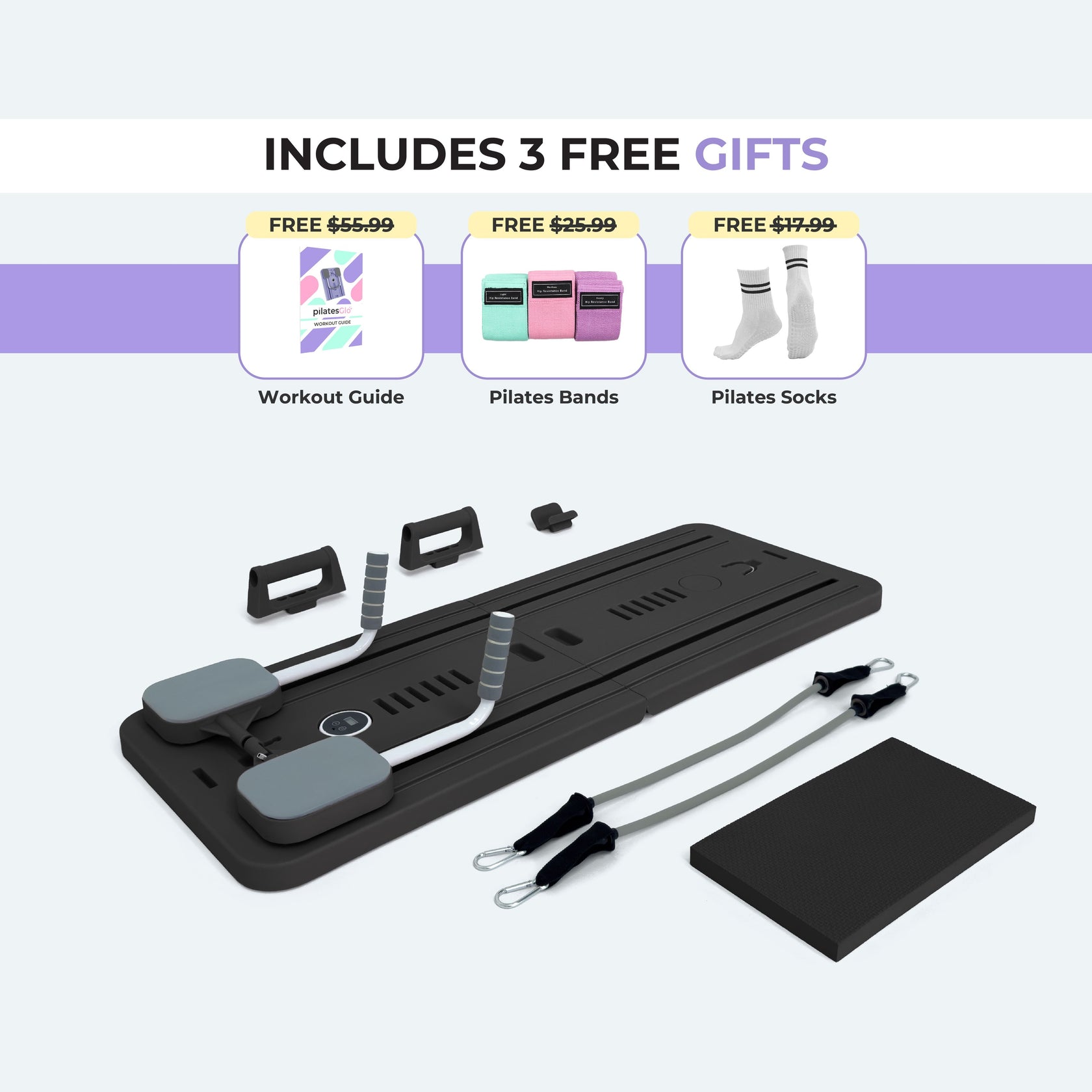 pilatesGlo Board Set – Complete Pilates Kit for Home Workouts